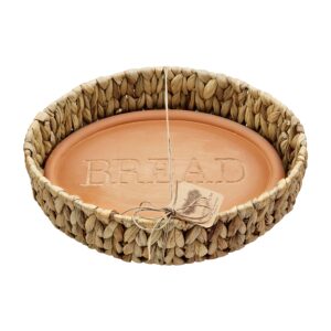 Mud Pie Terracotta Bread Warming Set, Brown, 8 1/2" x 12 1/2"