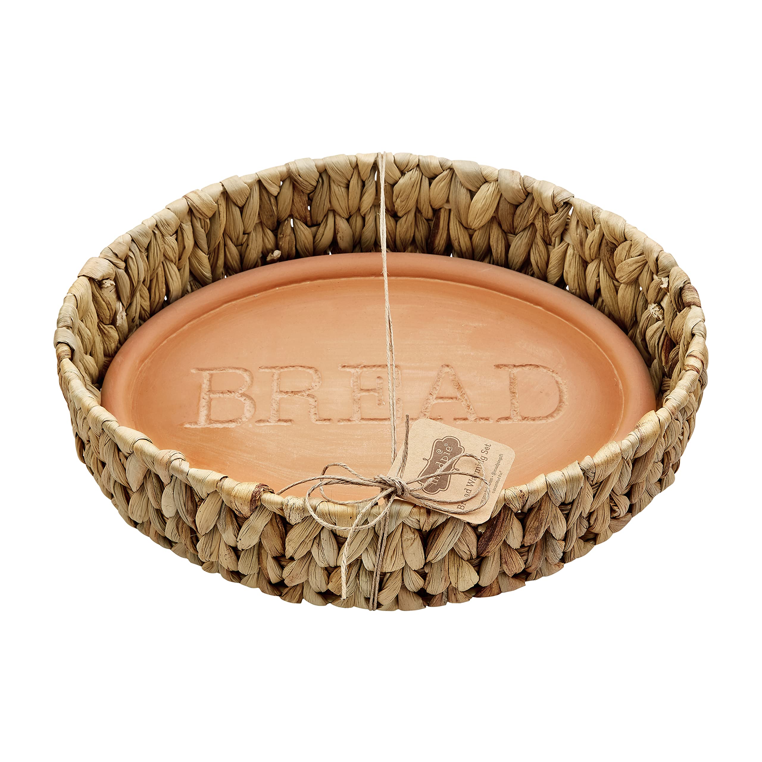 Mud Pie Terracotta Bread Warming Set, Brown, 8 1/2" x 12 1/2"