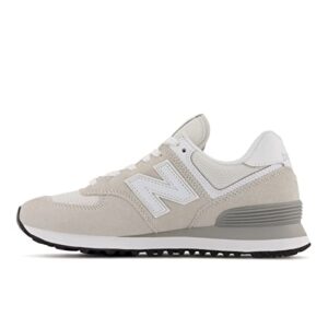 new balance women's 574 core sneaker, nimbus cloud/white, 8