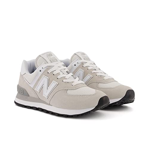 New Balance Women's 574 Core Sneaker, Nimbus Cloud/White, 8