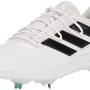 adidas Men's Adizero Afterburner 8 Baseball Shoe, White/Core Black/White, 9.5