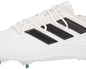 adidas Men's Adizero Afterburner 8 Baseball Shoe, White/Core Black/White, 9.5