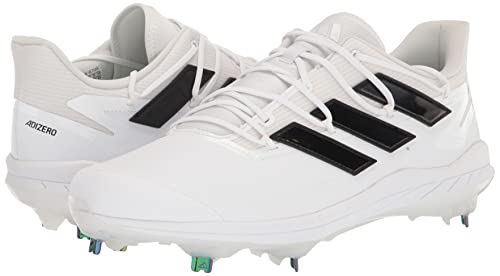 adidas Men's Adizero Afterburner 8 Baseball Shoe, White/Core Black/White, 9.5