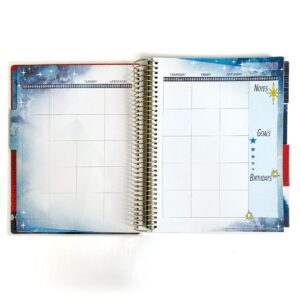 Paper House Productions DC Comics Wonder Woman 12 Month Undated 9.5" Planner with Month and Event Flag Stickers