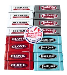 beemans black jack clove teaberry chewing gum 4 packs of each old time assortment gum