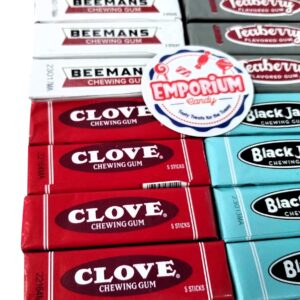 Beemans Black Jack Clove Teaberry Chewing Gum 4 Packs of Each Old Time Assortment Gum