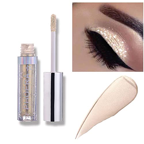 Glitter Eyeshadow，Makeup For Eyes Liquid Shimmer Sparkle Glow Light Colors Pencil Stick Shiny Long Lasting Waterproof Shining Eye Shadow Sets Metallic Pigments Metals Gloss Sparkling Pen Kit (A101)