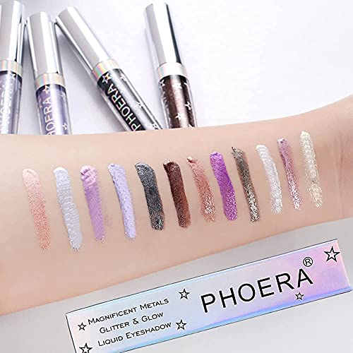 Glitter Eyeshadow，Makeup For Eyes Liquid Shimmer Sparkle Glow Light Colors Pencil Stick Shiny Long Lasting Waterproof Shining Eye Shadow Sets Metallic Pigments Metals Gloss Sparkling Pen Kit (A101)