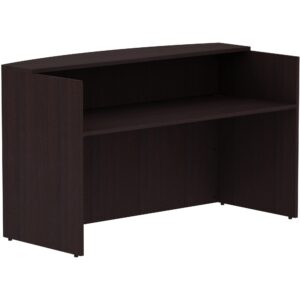 lorell essentials reception desk, espresso