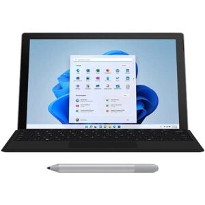 microsoft surface pro 7+ bundle 12.3" lcd touch screen intel core i5 8gb ram 128gb ssd platinum with black surface type cover and surface pen platinum