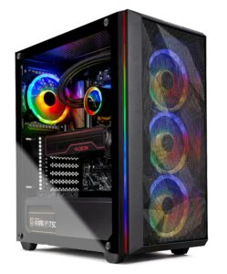 skytech chronos gaming pc desktop - amd ryzen 9 5900x 3.7ghz, 6700xt 12g gddr6, 16gb ddr4 3200, 1tb nvme ssd, 240mm aio, ac wifi, windows 10 home 64-bit, black