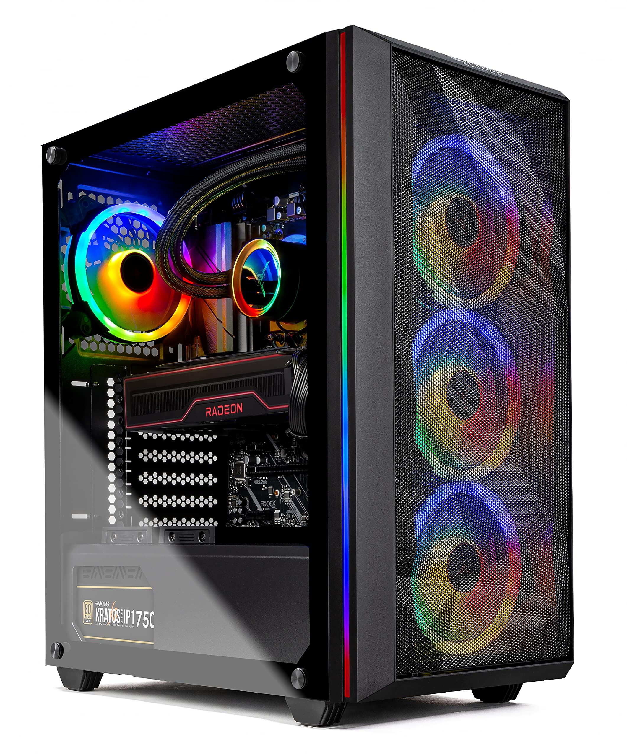 Skytech Chronos Gaming PC Desktop - AMD Ryzen 9 5900X 3.7GHz, 6700XT 12G GDDR6, 16GB DDR4 3200, 1TB NVMe SSD, 240MM AIO, AC WiFi, Windows 10 Home 64-bit, Black