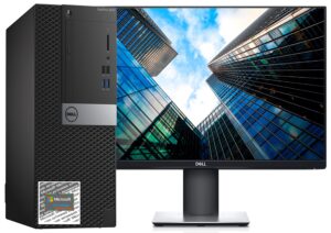 dell optiplex 3040 tower desktop pc intel i5-6500 3.2ghz. 16gb ddr3 ram,1tbssd, wifi, with dell 24 lcd windows 10 pro (renewed)