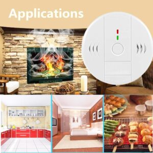 Combination Smoke and Carbon Monoxide Detector Alarm, Beeps Warning Smoke and CO Alarms for Basements Travel Home Office House Bedroom Living Room Car, Battery Operated,Comply with UL 217/2034, 1-Pack