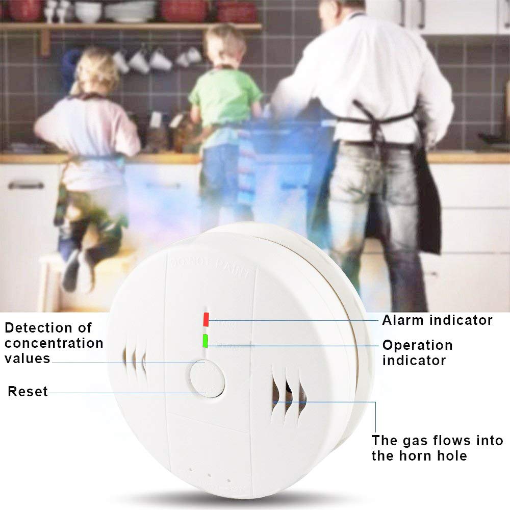 Combination Smoke and Carbon Monoxide Detector Alarm, Beeps Warning Smoke and CO Alarms for Basements Travel Home Office House Bedroom Living Room Car, Battery Operated,Comply with UL 217/2034, 1-Pack