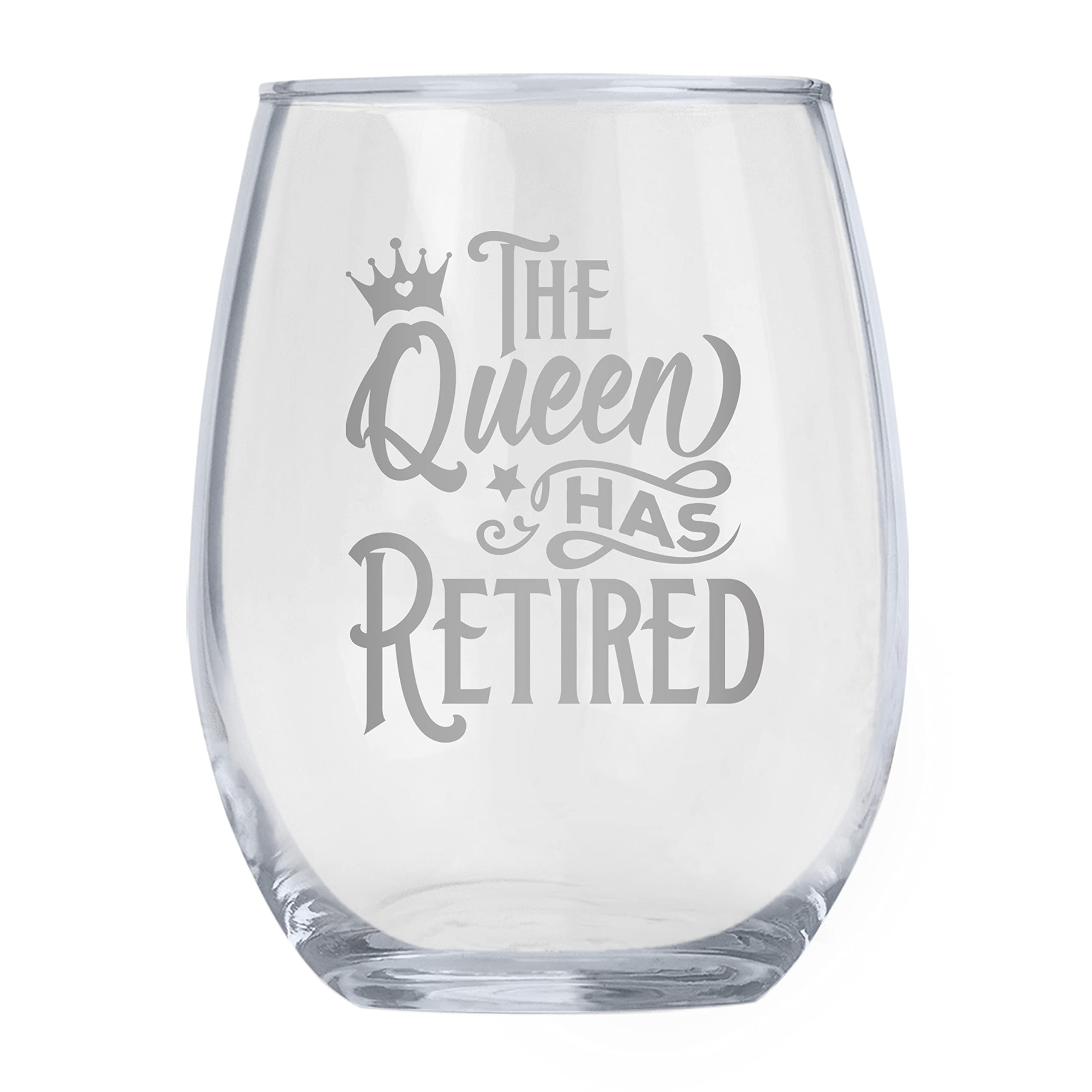 Bad Bananas Retirement Gifts for Women 2024 - The Queen Has Retired 21 Oz Stemless Wine Glass