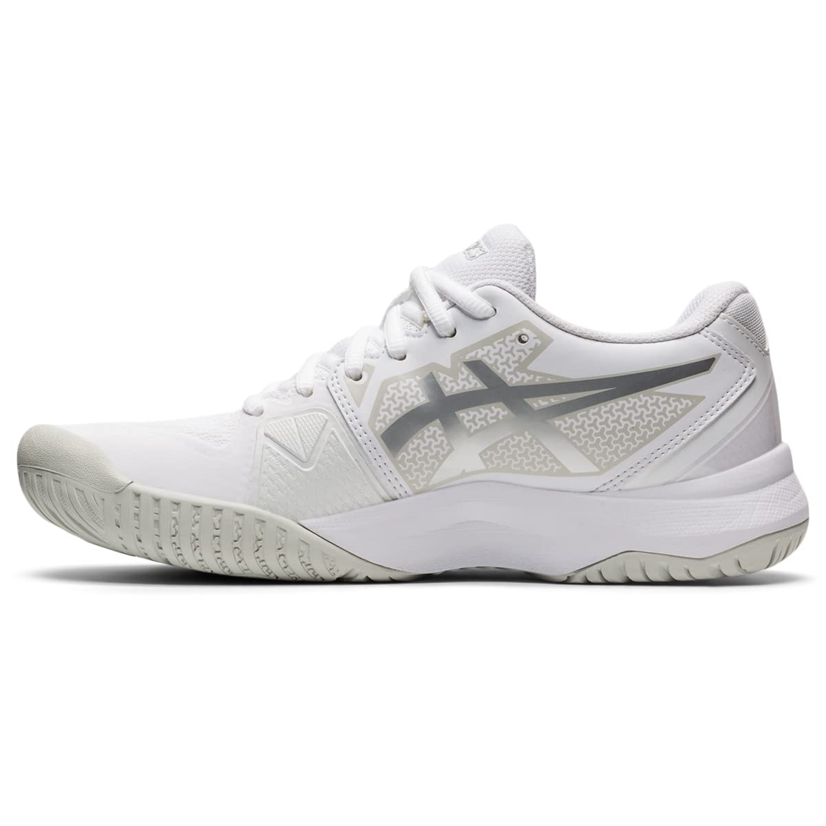 ASICS Women's Gel-Challenger 13 Tennis Shoes, 7.5, White/Pure Silver