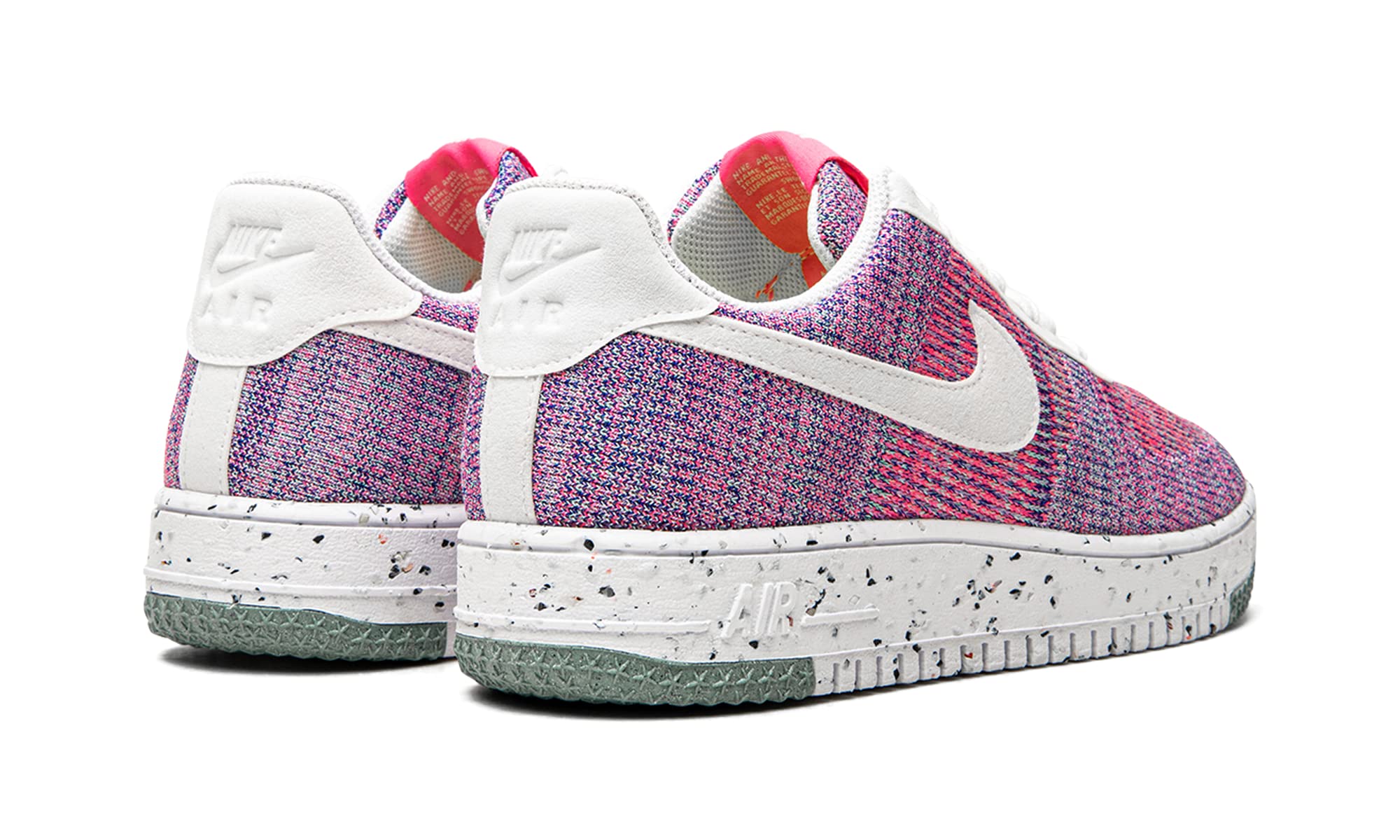 Nike Women's Air Force 1 Crater Low Flyknit Shoes, Fuchsia Glow White Pink Blast Violet, 8.5