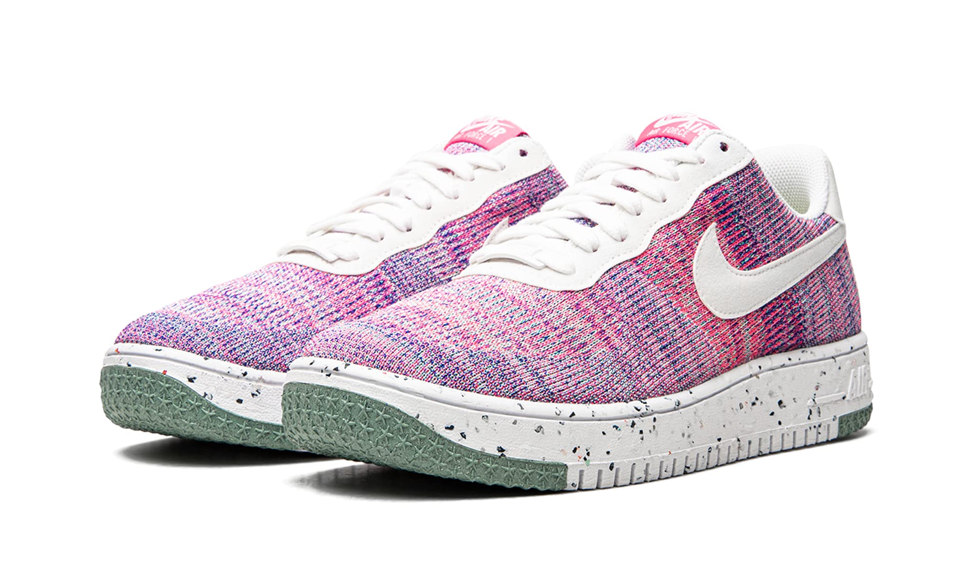 Nike Women's Air Force 1 Crater Low Flyknit Shoes, Fuchsia Glow White Pink Blast Violet, 8.5