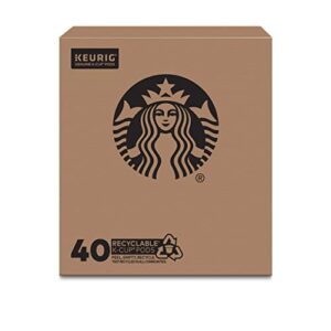 Starbucks Decaf K-Cup Coffee Pods, House Blend for Keurig Brewers, 1 box (40 pods)