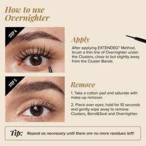 VLuxe Extended Collection: DIY Eyelash Extension Overnighter - Lasting Your lash up to 1-2 Weeks Long, Foolproof & Smudge-Free