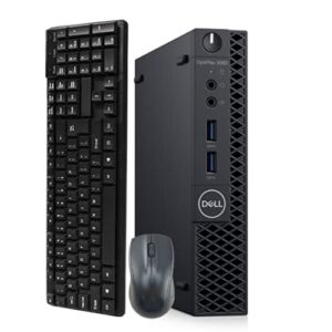 dell optiplex 3060 tiny computer micro tower pc, intel core i5-8500t processor, 8gb ddr4 ram, 256gb nvme ssd, display port, hdmi, wi-fi, wireless keyboard & mouse, windows 10 pro (renewed)