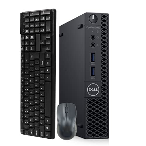 Dell OptiPlex 3060 Tiny Computer Micro Tower PC, Intel Core i5-8500T Processor, 8GB DDR4 Ram, 256GB NVMe SSD, Display Port, HDMI, Wi-Fi, Wireless Keyboard & Mouse, Windows 10 Pro (Renewed)