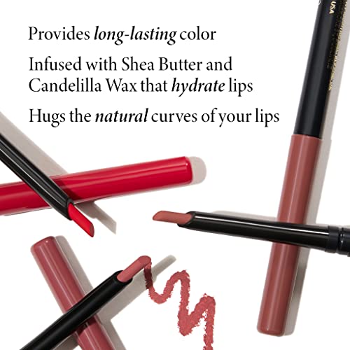 LAURA GELLER NEW YORK Modern Classic Lip Liner, Luxurious Creamy Long Lasting Lip Liner, Prevents Feathering and Fading, Happy Hazelnut