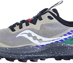 Saucony Women's Peregrine 11 Trail Running Shoe, Light Grey/Green, 8.5 M