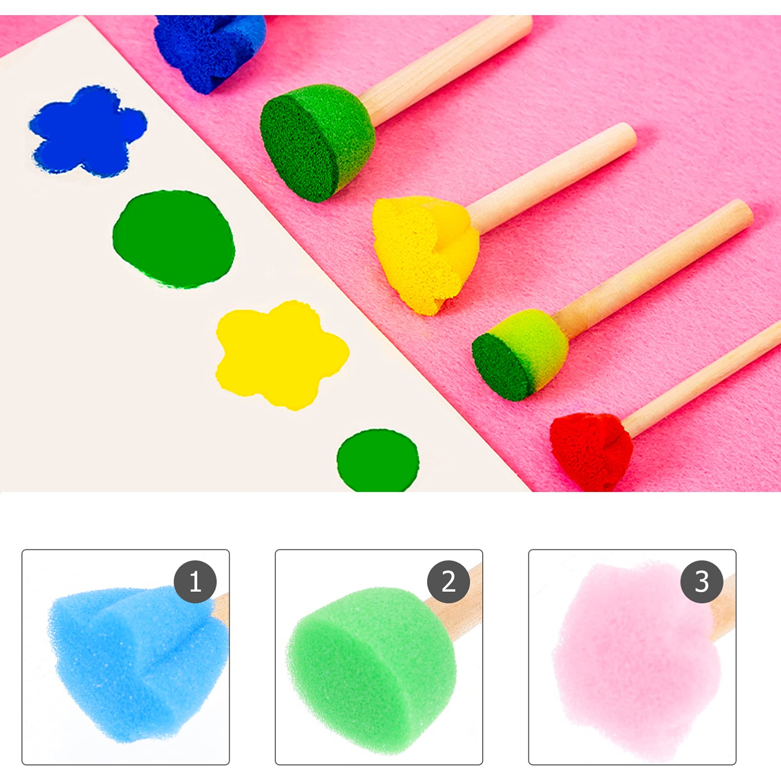 EXCEART 1 Set Palette Bowl Foam Sponge Paint Brush Kids Painting kit Pigment Tray Acrylic Detail Brush Nail Bowl Cup Mixing Palette Kids Art Supplies Nail Brush Miniature Plastic Child