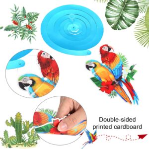 30 Tropical Birds Decorations, Tropical Hawaiian Toucan Parrot Party Hanging Swirl Foil Ceiling Decor for Summer Luau Hawaiian Beach Pool Party Tiki Party Wedding Birthday Party Supplies