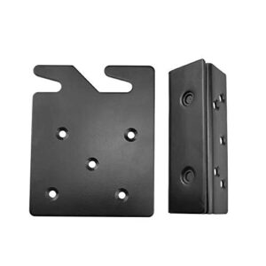 DERRILLA Bed Frame Bed Post Double Hook Slot Bracket, Bed Rail Hardware Attachment Brackets for Wooden Bed Frame-Set of 2