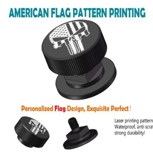 Welding Hood Helmet Pipeliner Fasteners -1Pair USA Flag Black Pattern Aluminum Helmet Pipeliner Headgear Replacement Parts Accessories Screws Flip Hood, Anti-Rust