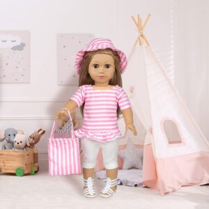 BDDOLL 23 Pcs 18 Inch Girl Doll Clothes and Accessories for 18 Inch Doll Dress with Our Generation Dolls Including 10 Complete Sets of Clothing Outfits