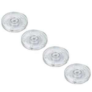 lc lictop lazy susan hardware rotating turntable bearing round swivel plate 75mm/2.95" transparent turntable organizer acrylic for spice rack table cake kitchen pantry decorating 4pcs