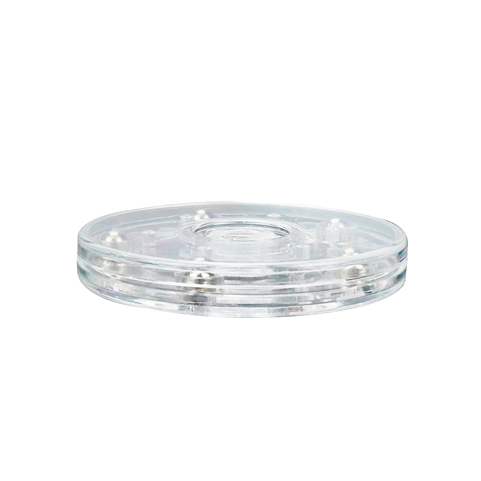 LC LICTOP Lazy Susan Hardware Rotating Turntable Bearing Round Swivel Plate 75mm/2.95" Transparent Turntable Organizer Acrylic for Spice Rack Table Cake Kitchen Pantry Decorating 4pcs