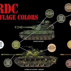 AK Interactive 3G MERDC Camouflage Colors - Plastic Modelling Paints & Accessories, Item # AK-11653