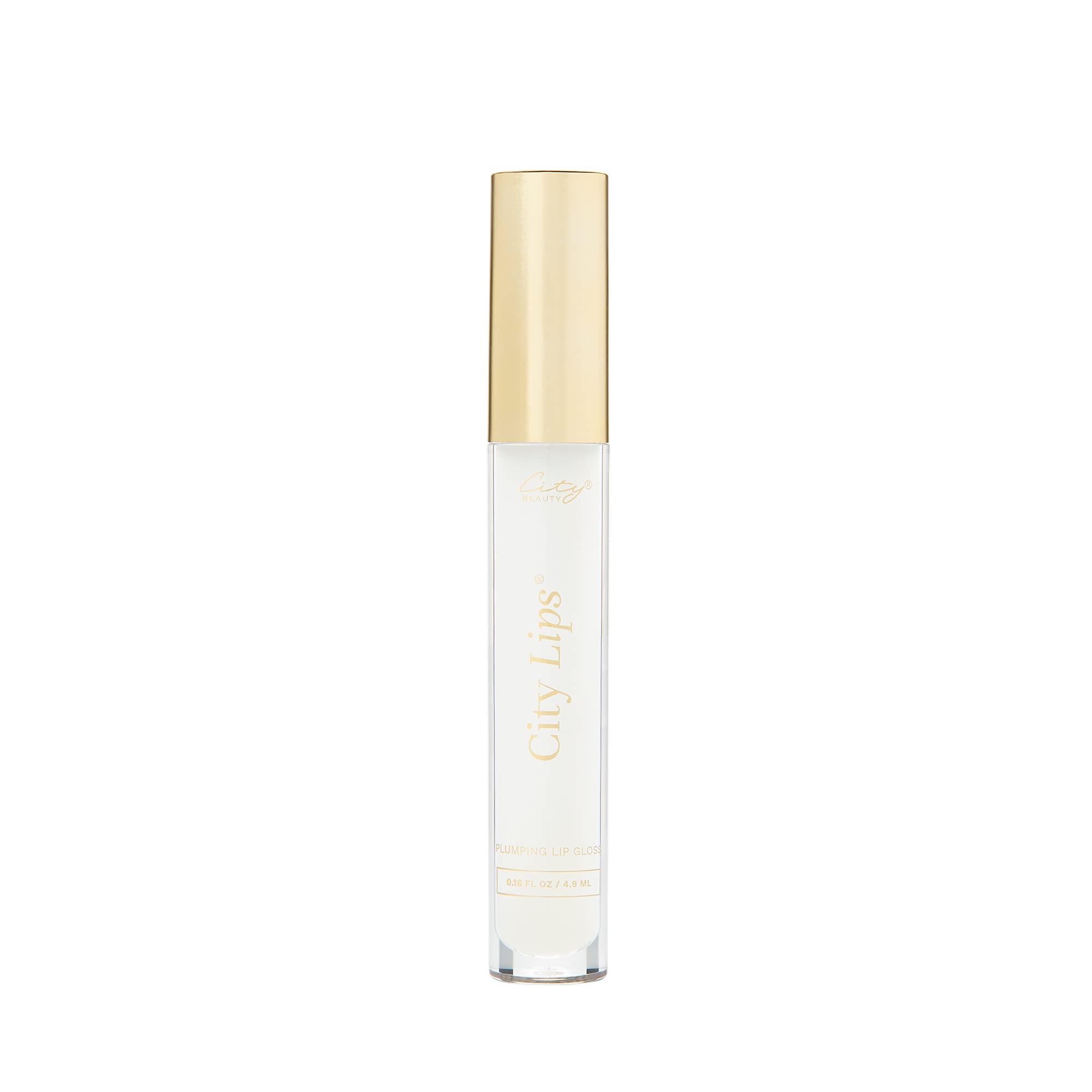 City Beauty City Lips Clear - Plumping Lip Gloss - Hydrate & Volumize - High Shine - Hyaluronic Acid & Peptides Visibly Smooth Lip Wrinkles - Cruelty-Free