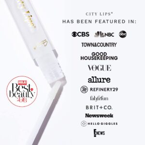 City Beauty City Lips Clear - Plumping Lip Gloss - Hydrate & Volumize - High Shine - Hyaluronic Acid & Peptides Visibly Smooth Lip Wrinkles - Cruelty-Free