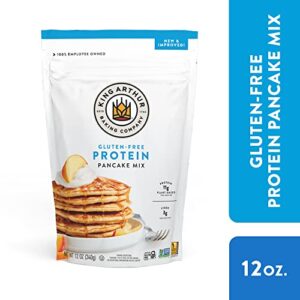 King Arthur Flour Gluten Free Protein Pancake Mix, Non-GMO Project Verified, No Sugar Added, Non-Dairy, 12 Oz