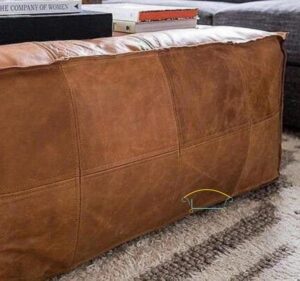 leatherooze amazing square unstuffed ottoman pouffe moroccan leather, ottoman square pouf, light tan handmade footstool square pouffe moroccan (44 * 44 * 18 inch)