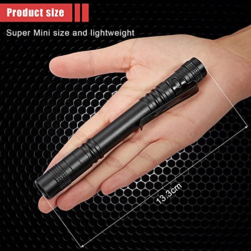 Honoson 4 Pieces UV Black Light Flashlight Small Blacklight Flashlights Pen Lights for Leak, Pet Urine, Hotel Inspection, Dry Stain and Dye Detector, 5.2 Inches Long