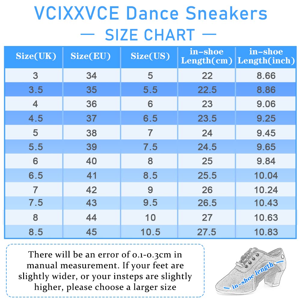 VCIXXVCE Women Lace up Ballroom Dance Practice Shoes Black Closed Toe Modern Salsa Latin Dance Teaching Performance Dancing Shoes,9.5 US