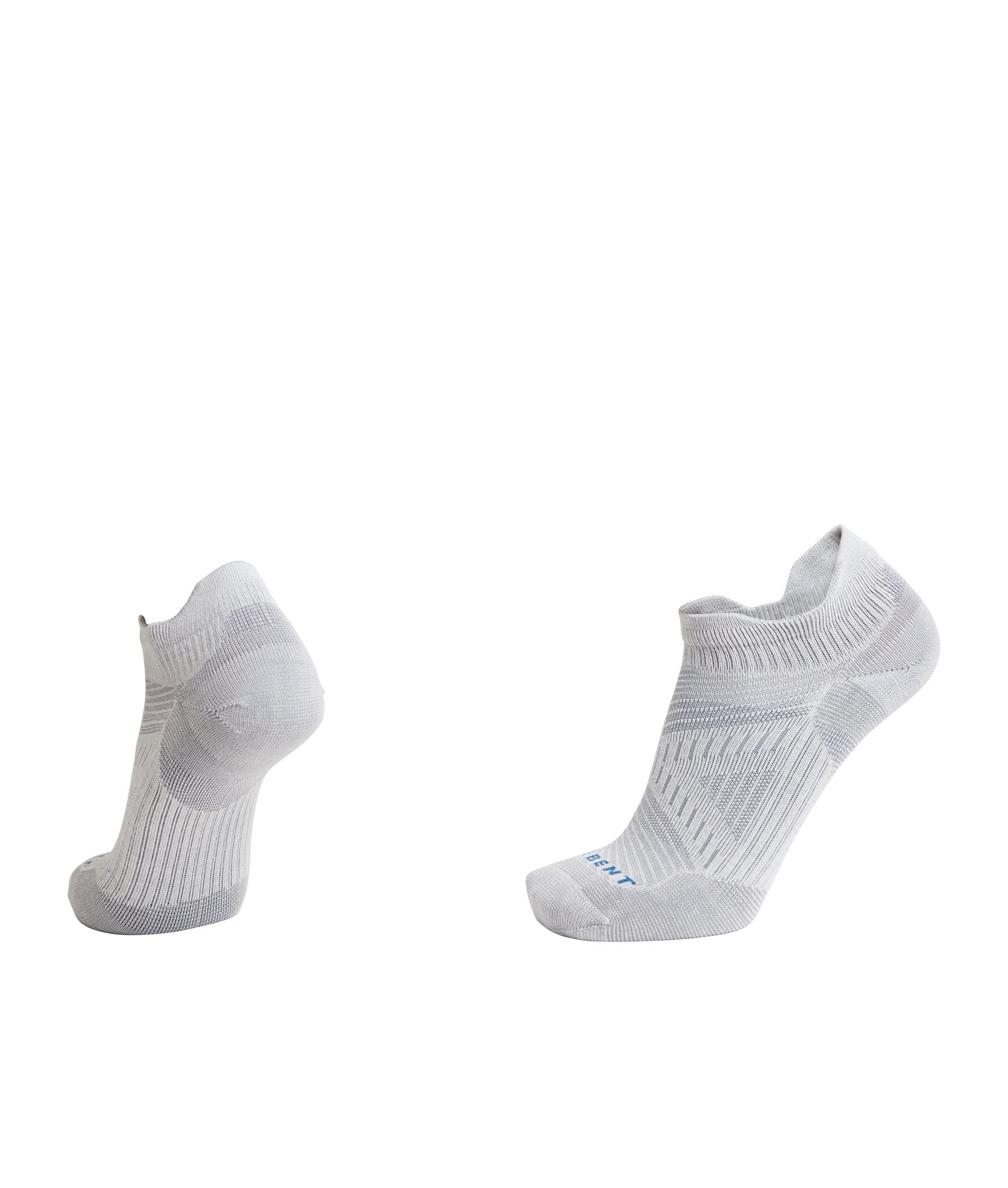 Le Bent Ultra Light Micro Tab Run Merino Wool Sock for Trail Running, Road Running, and Hiking - White - Small