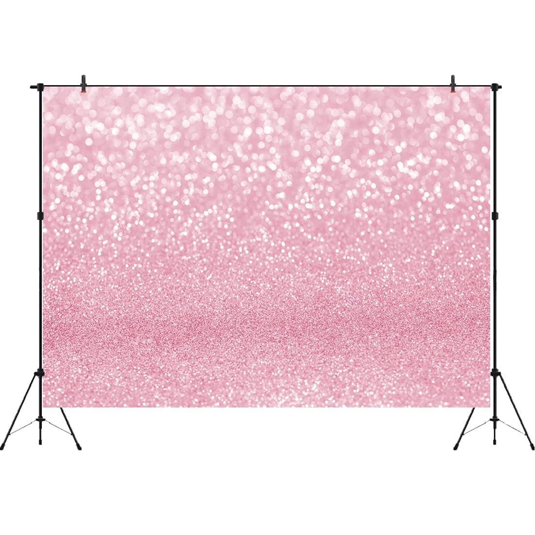 Aperturee 7x5ft Pink Bokeh Backdrop Abstract Glitter Abstract Sparkle Spot Photography Background Baby Shower Birthday Newborn Wedding Portrait Photo Studio Booth Props Party Decoration Banner