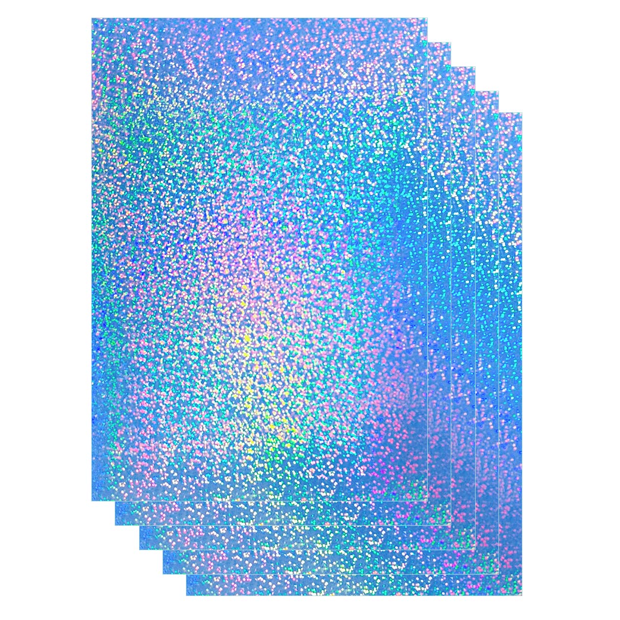 Bleidruck Printable Sparkle Holographic Sticker Paper 20 Sheets 8.5x11 Inch Waterproof Glitter Vinyl Sticker Paper Quick Dry for Inkjet/Laser Printer