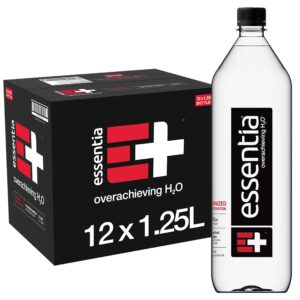 essentia water llc , 99.9% pure, infused with electrolytes for a smooth taste, ph 9.5 or higher; ionized alkaline water, black, 42.3 fl oz (pack of 12)