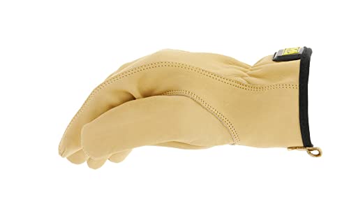 Mechanix Wear: Cow Leather Driver Glove with Durahide Water Resistant Technology, Quick Fitting Safety Work Gloves (Tan, X-Large)