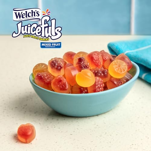 Welch's Juicefuls Juicy Fruit Snacks, Mixed Fruit, Berry Blast & Island Splash Fruit Gushers Variety Pack, Great For School Lunches, Gluten Free, 4 Oz Individual Single Serve Bags (Pack Of 12)