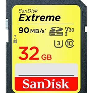 SanDisk Extreme 32 GB SD Card (2 Pack) Speed Class 10 UHS-1 U3 C10 4K 32G SDHC Memory Cards for Compatible Digital Camera, Computer, Trail Cameras